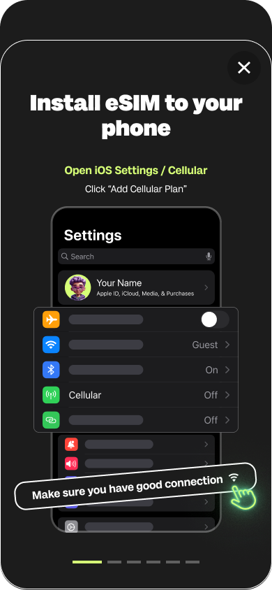 Direct eSIM installation on iOS – English