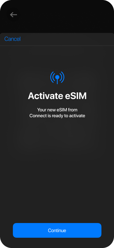 Direct eSIM installation on iOS – English